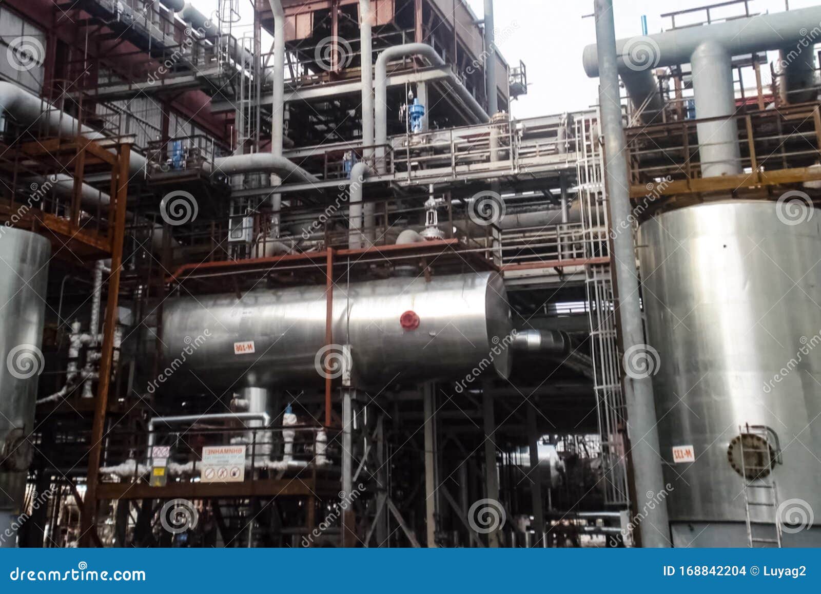 Oil Refinery Construction of an Oil Industrial Facility Stock Photo ...