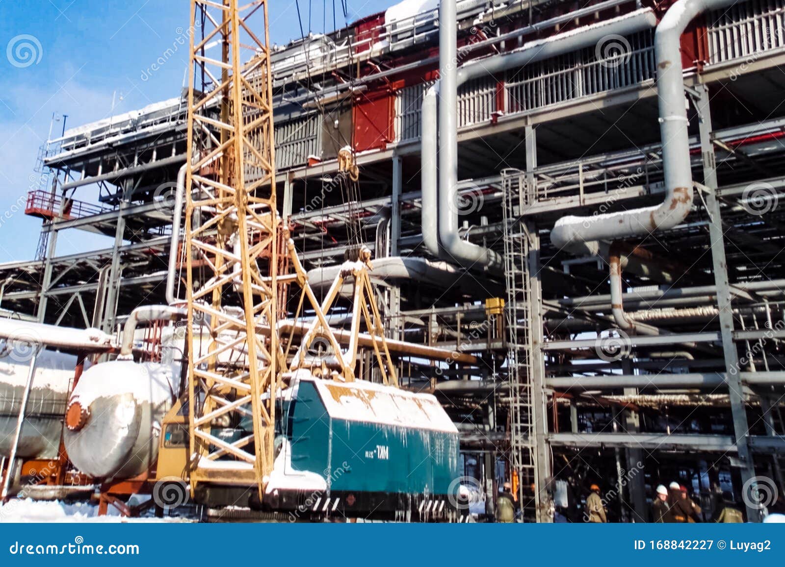 Oil Refinery Construction of an Oil Industrial Facility Stock Image ...