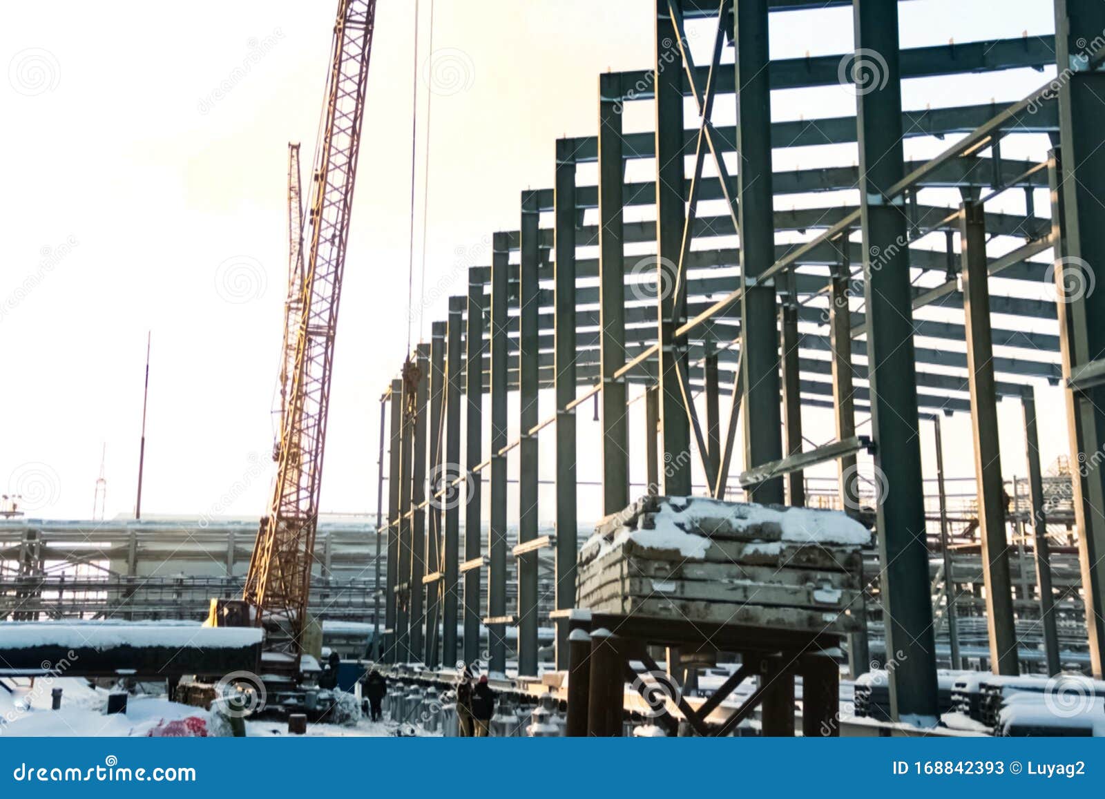 Oil Refinery Construction of an Oil Industrial Facility Stock Image ...