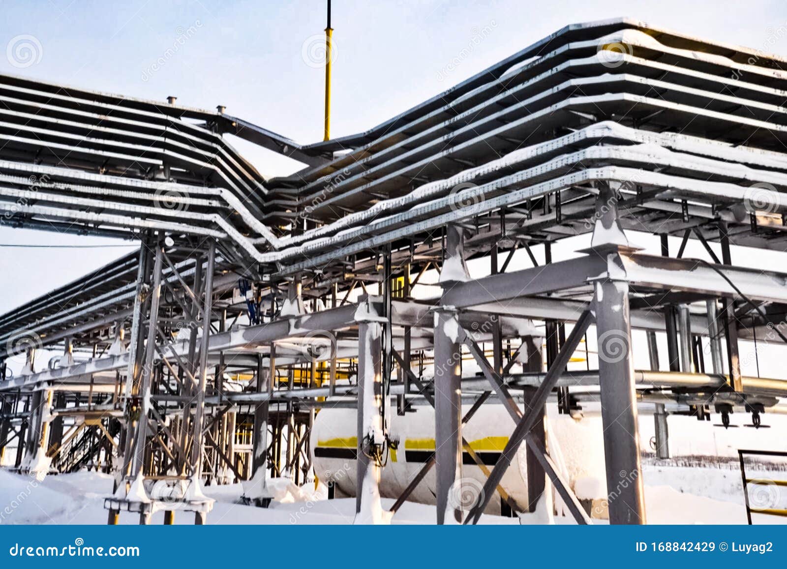 Oil Refinery Construction of an Oil Industrial Facility Stock Image ...