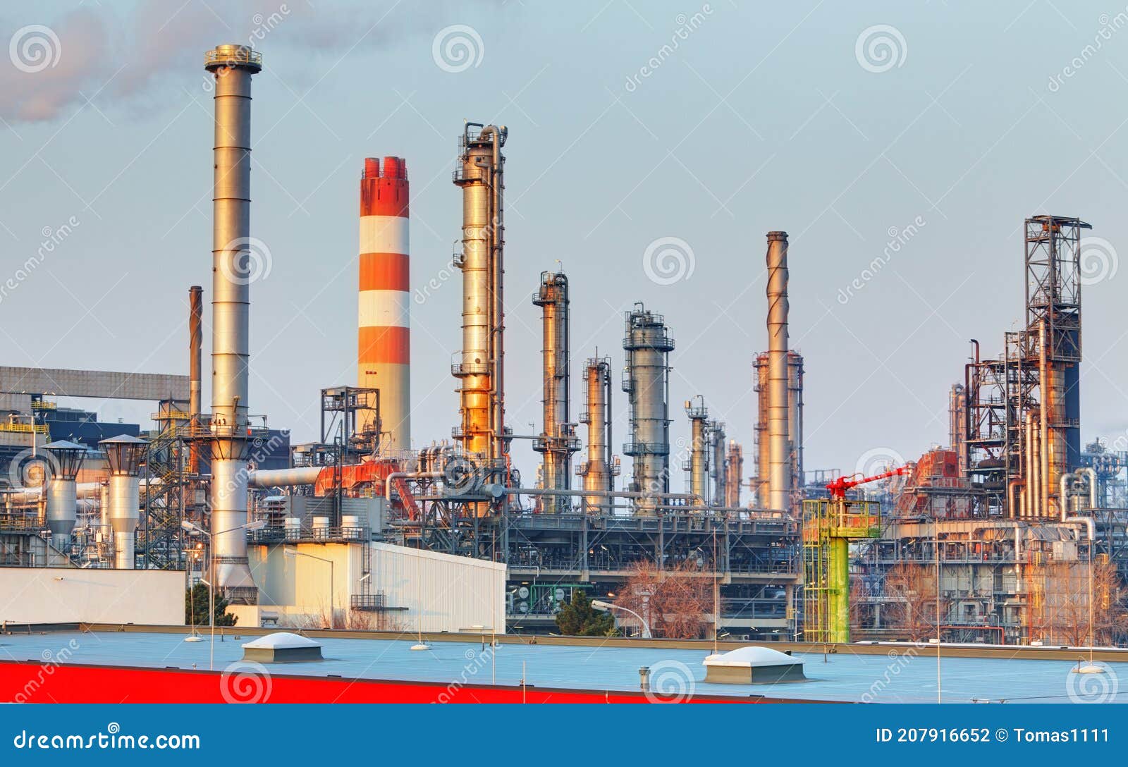 Oil refinery stock photo. Image of energy, kyoto, gasoline - 207916652