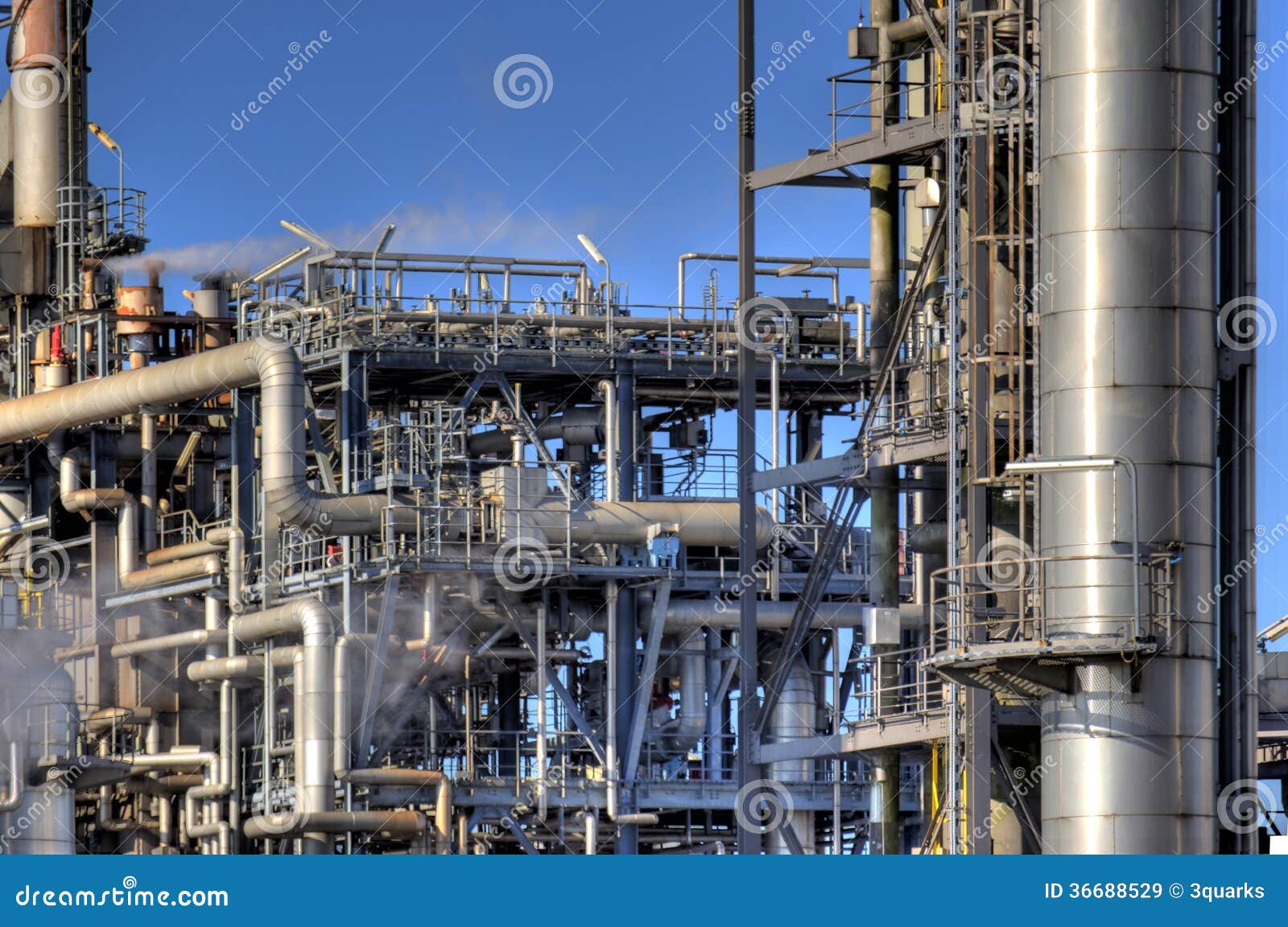 Oil refinery stock image. Image of benzine, petro, oilrefinery - 36688529