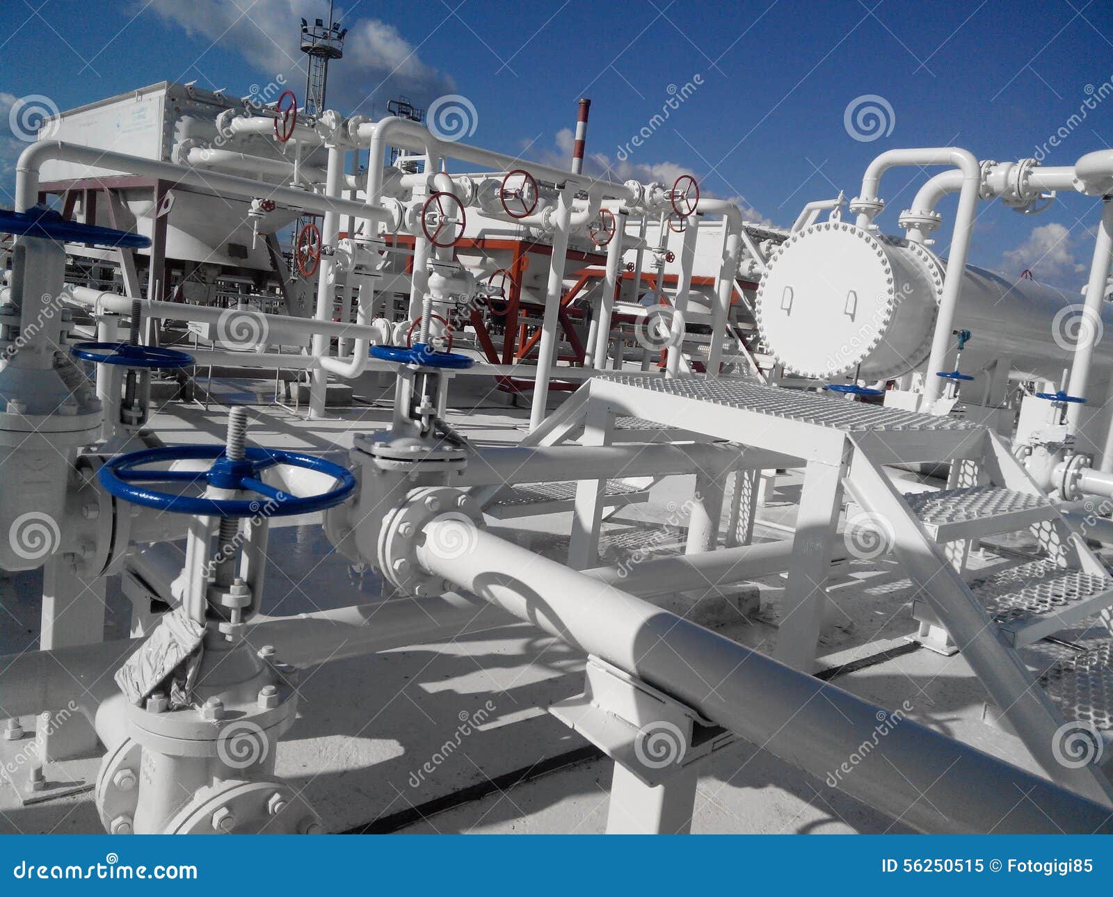 Oil refinery stock image. Image of construction, equipment - 56250515