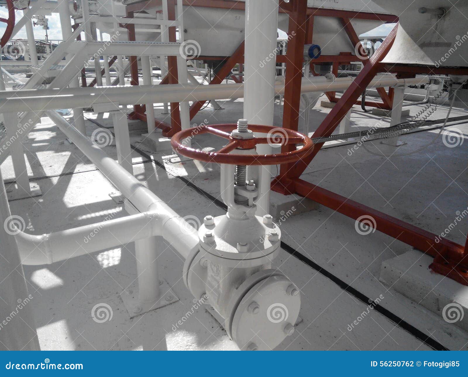 Oil refinery stock photo. Image of flange, metal, business - 56250762