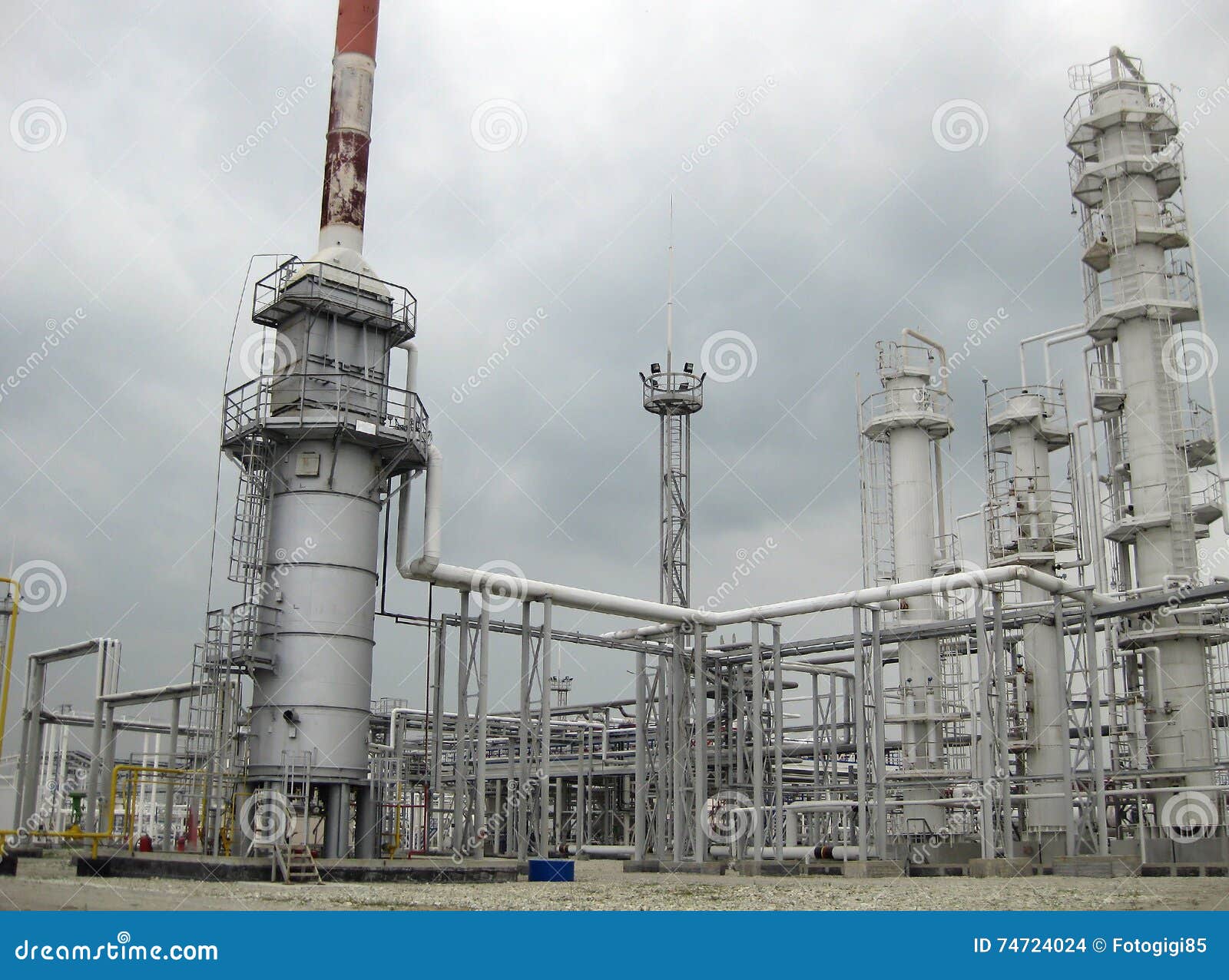 The oil refinery stock photo. Image of dewaxing, industrial - 74724024