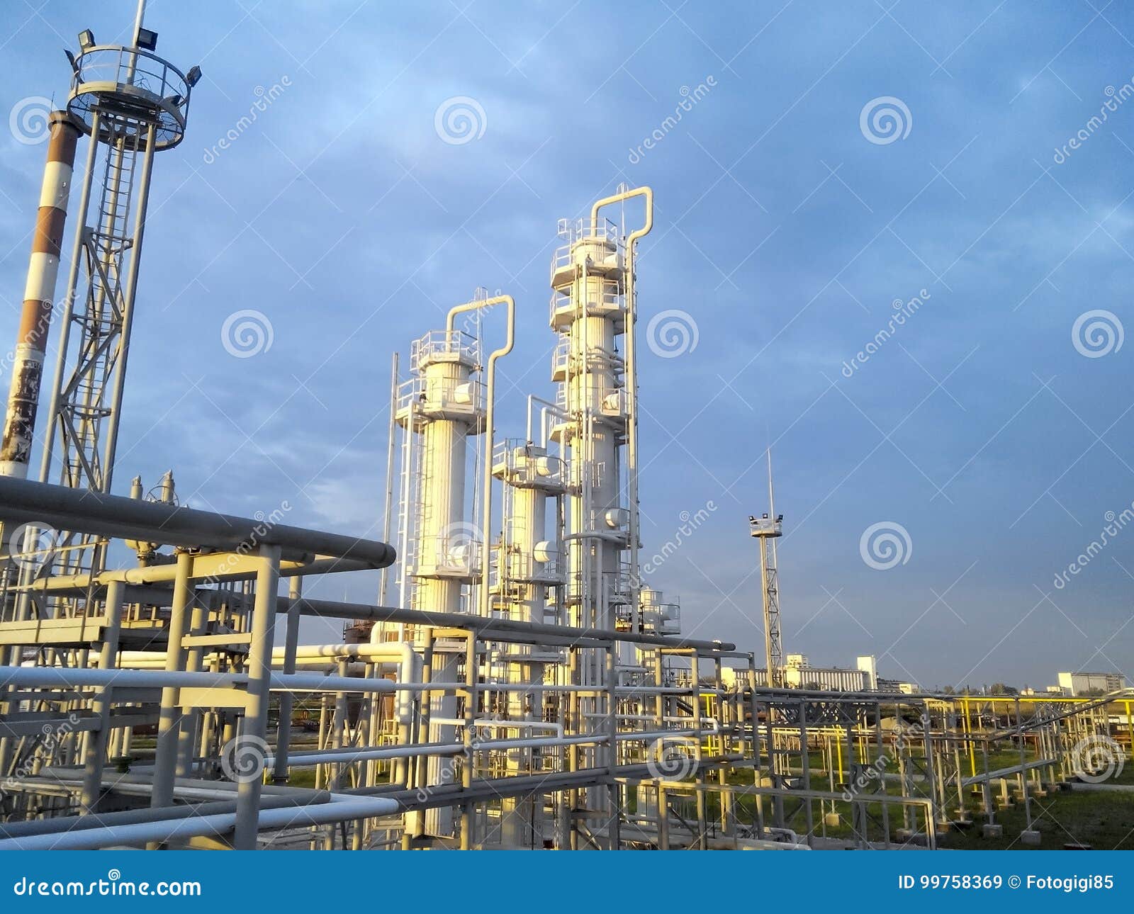 The oil refinery stock image. Image of energy, diesel - 99758369