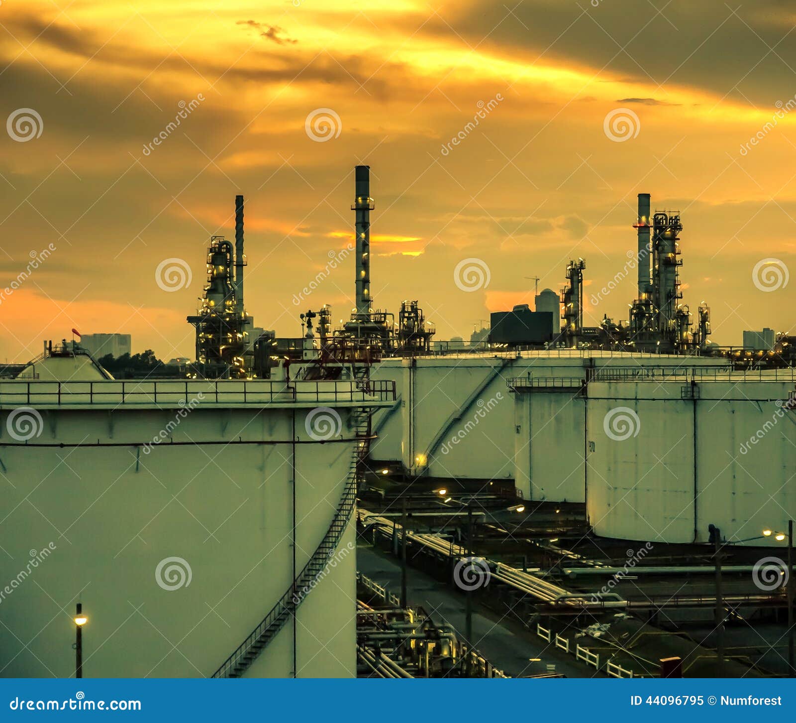 Oil refinery stock image. Image of power, industry, energy - 44096795