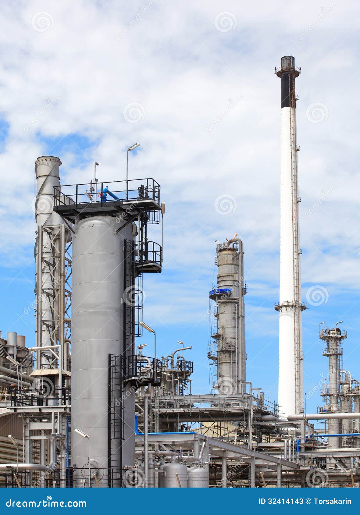Oil Refinery factory stock image. Image of production - 32414143