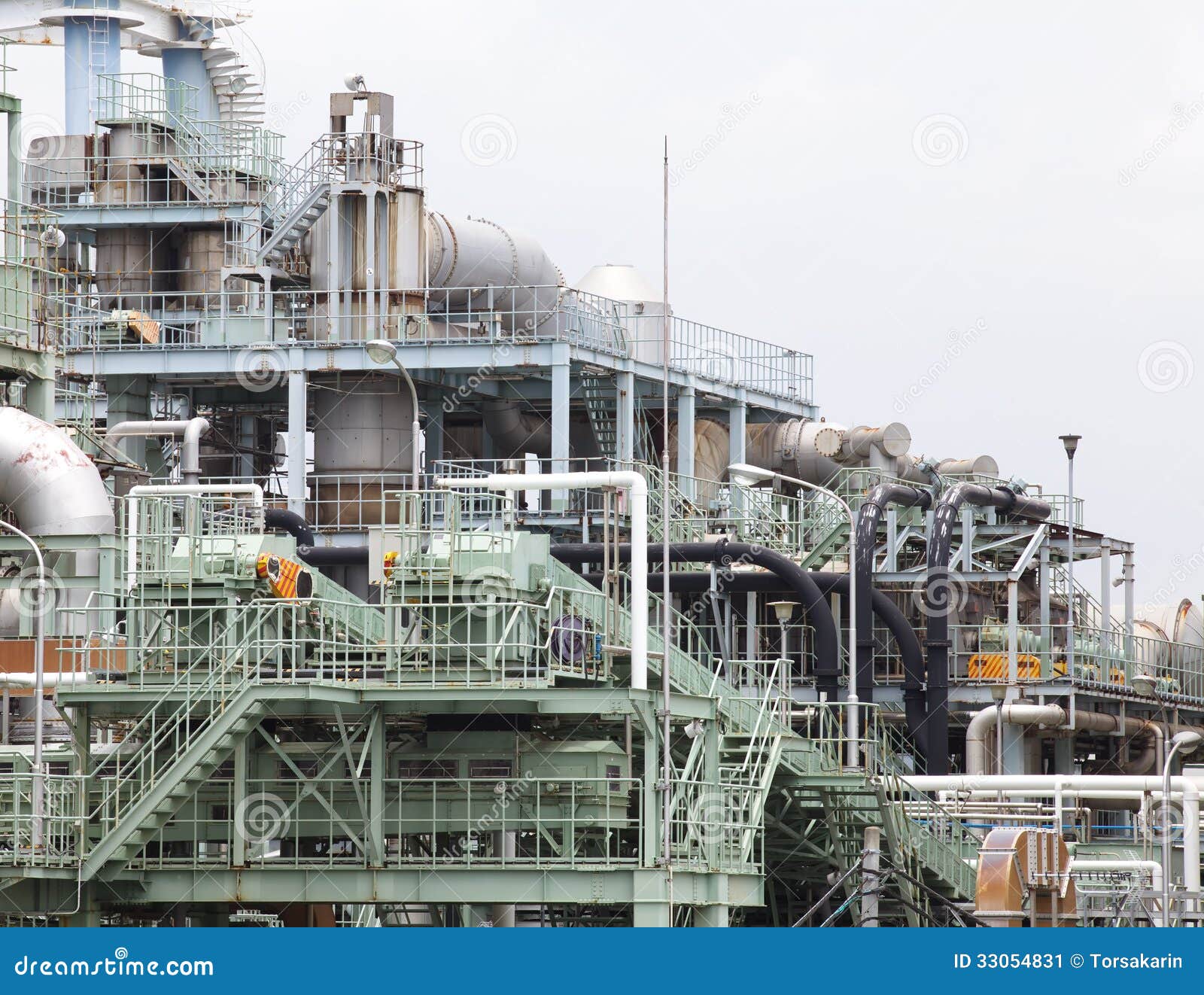 Oil Refinery factory stock image. Image of construction - 33054831