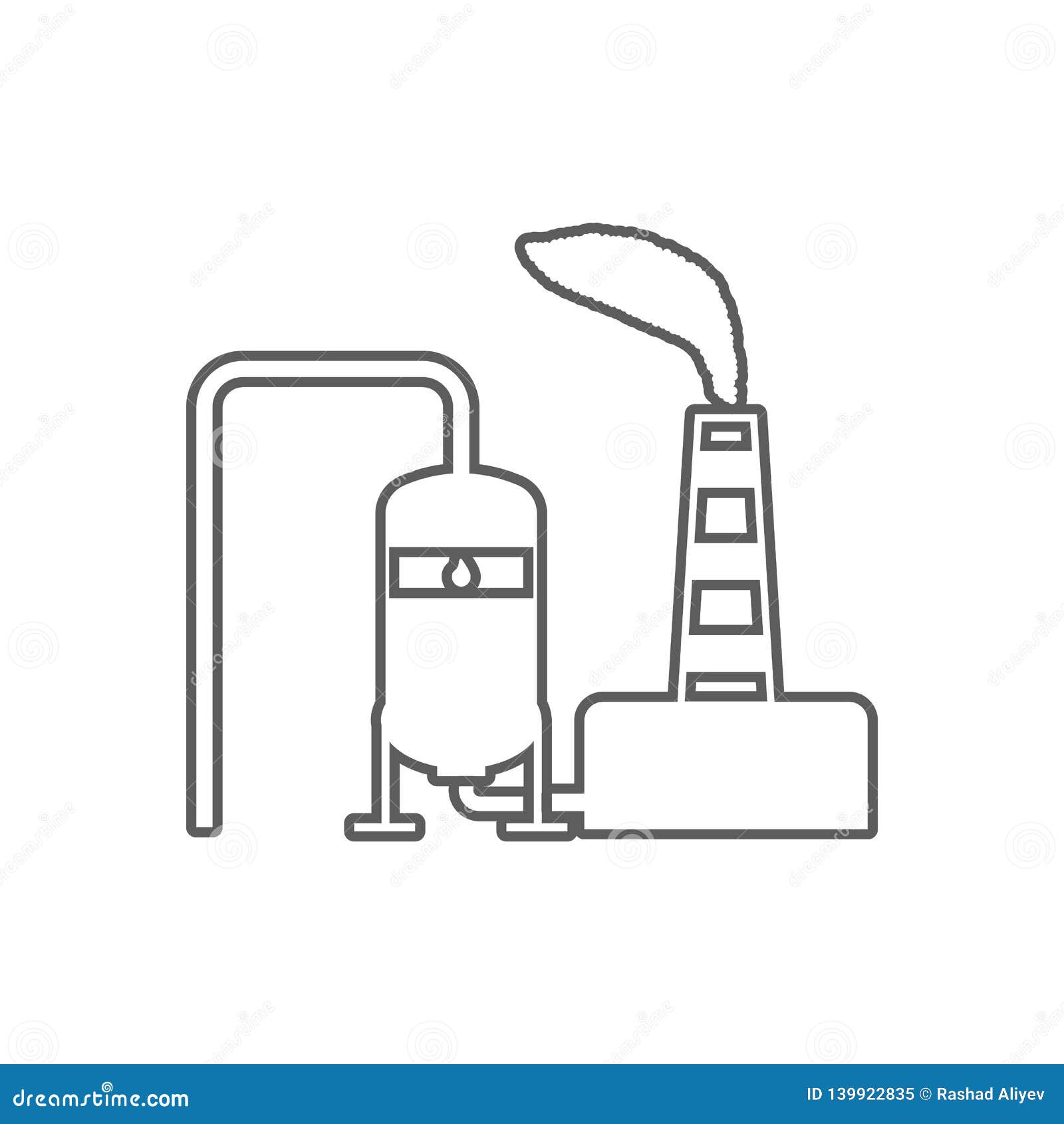 Oil Refinery Icon, Icon Cartoon Vector Illustration | CartoonDealer.com ...