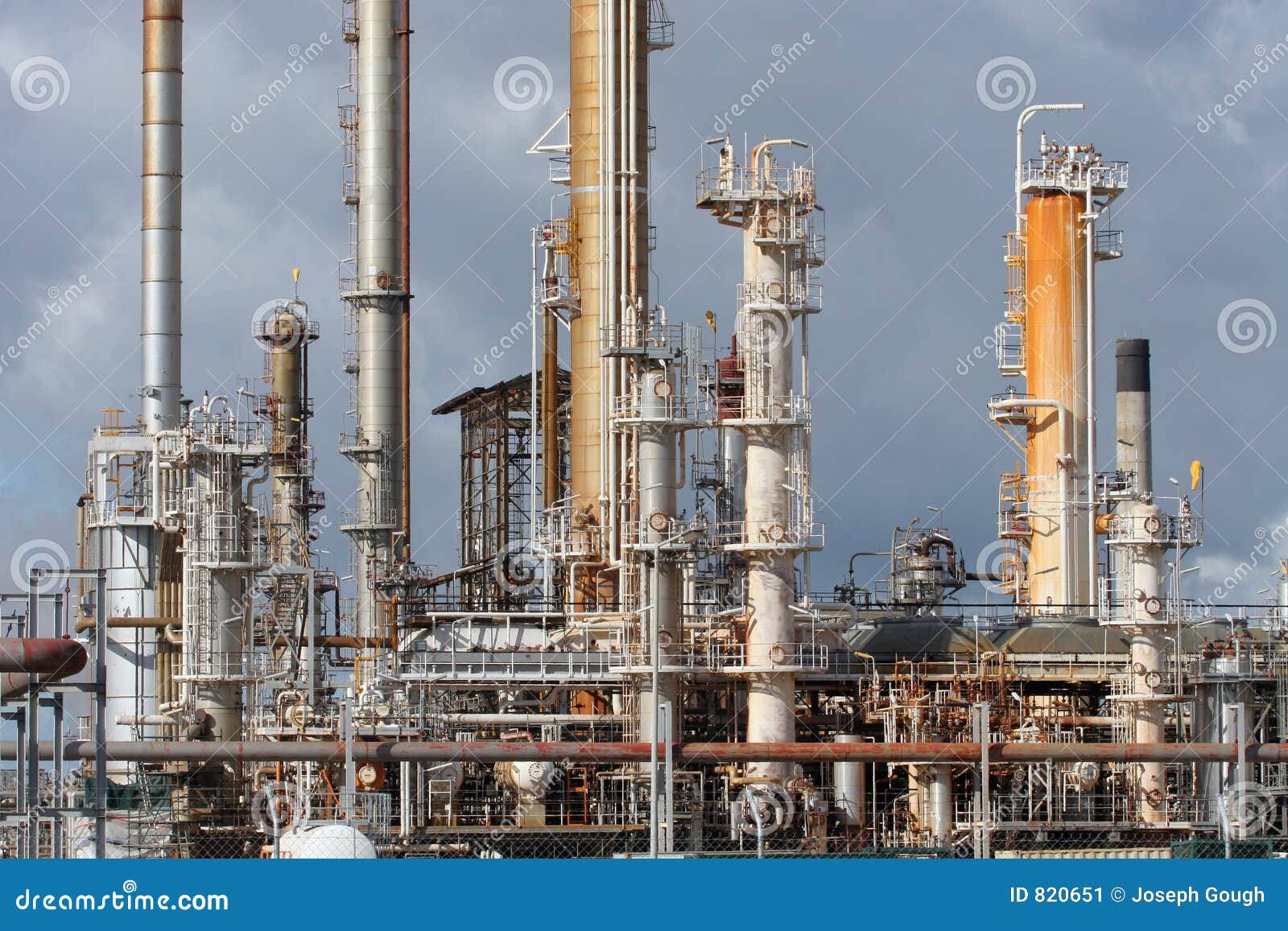 Oil Refinery Industry Plant Stock Image - Image: 820651