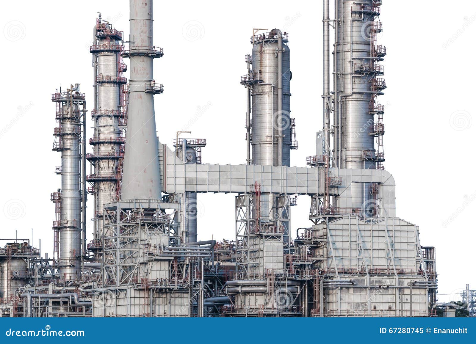 Oil refinery isolated stock image. Image of boiler, industrial - 67280745