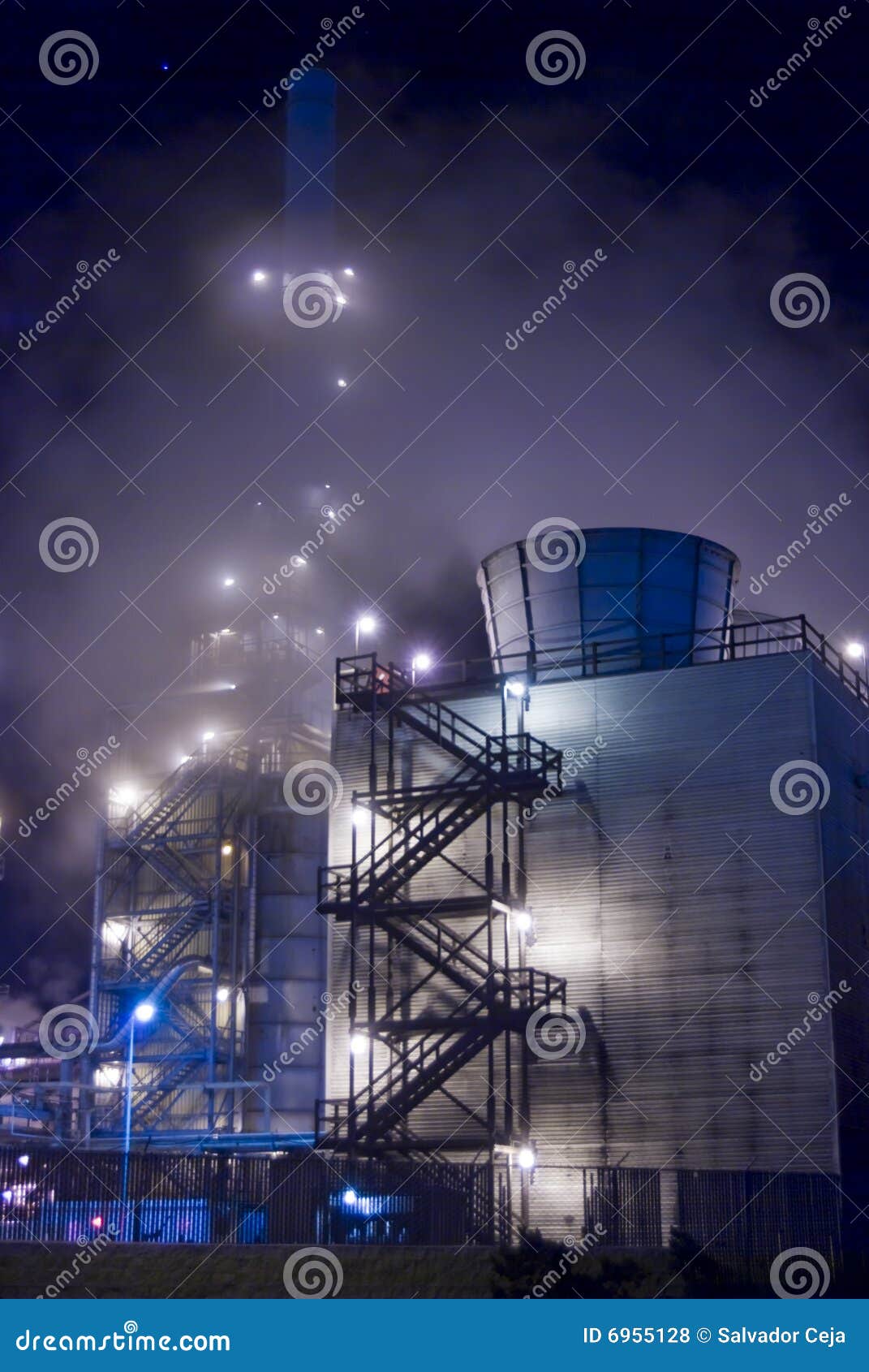 Oil refinery Mist stock photo. Image of fumes, ecology - 6955128