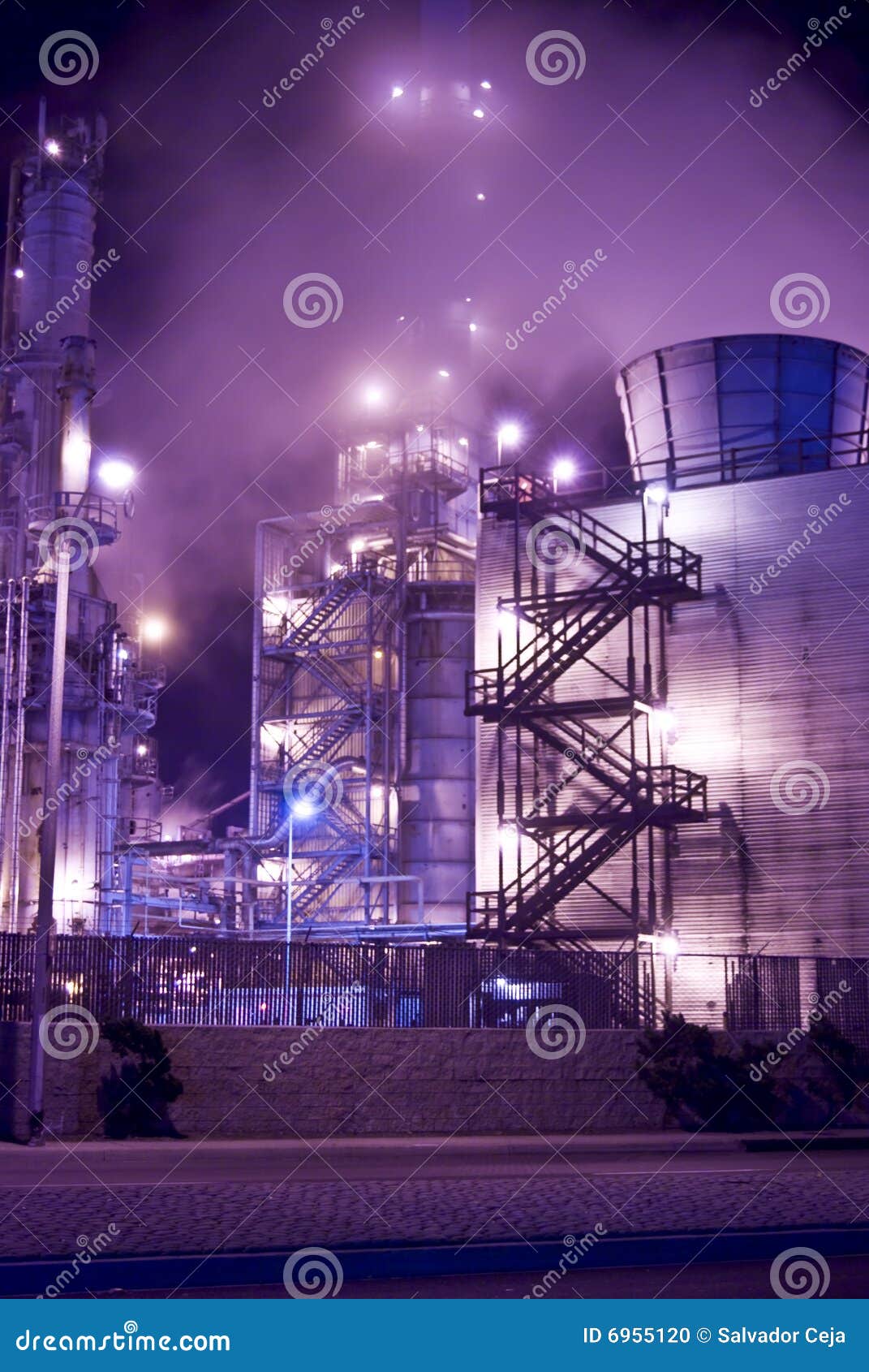 Oil refinery Mist stairs stock photo. Image of ocean, petrol - 6955120