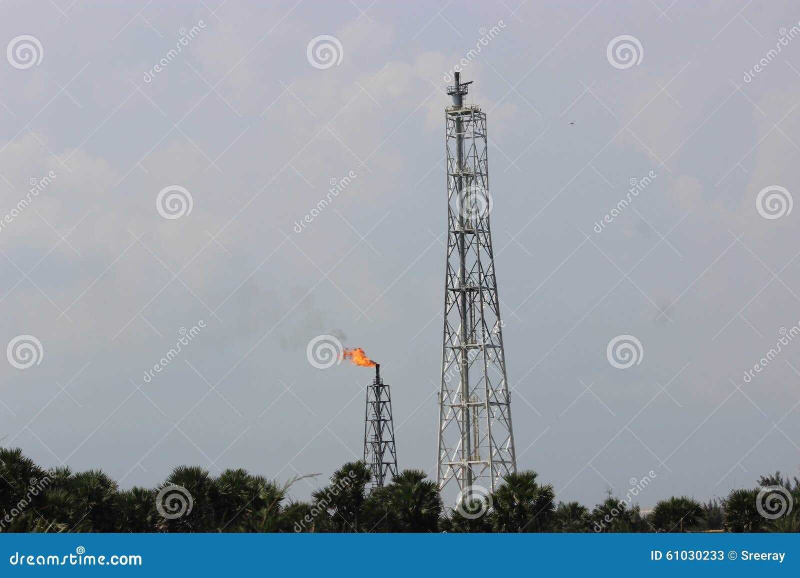 Oil Refinery stock image. Image of tropical, lake, chimmney - 61030233