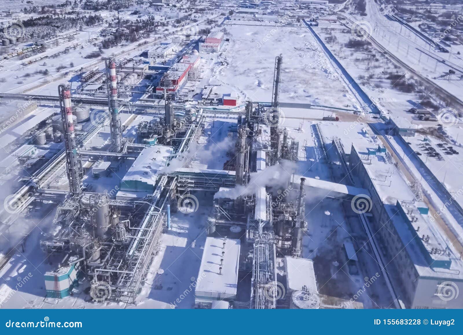 Oil Refinery and Petrochemical Plant Stock Photo - Image of metal ...