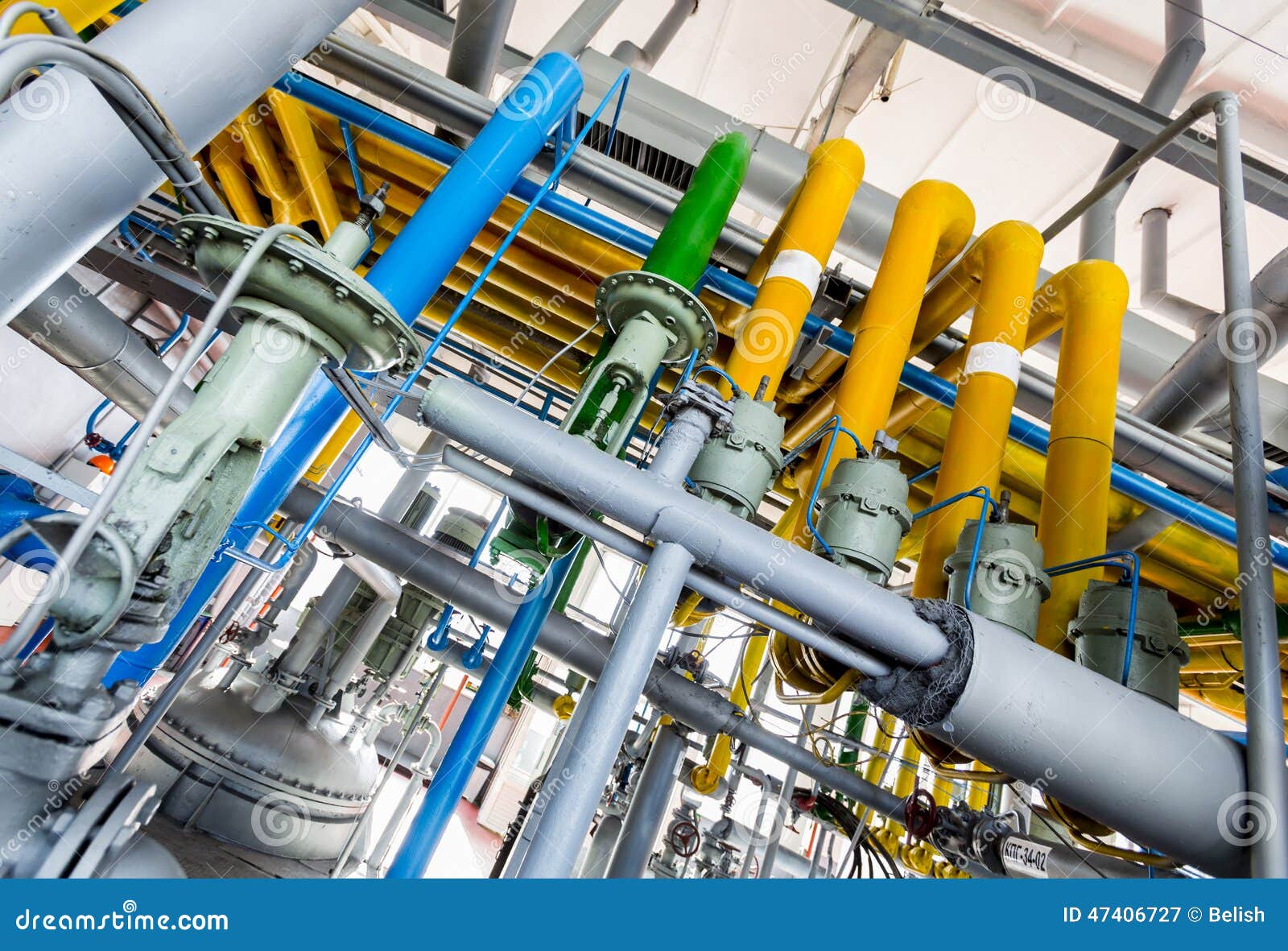 Oil refinery stock image. Image of petrochemical, inside - 47406727