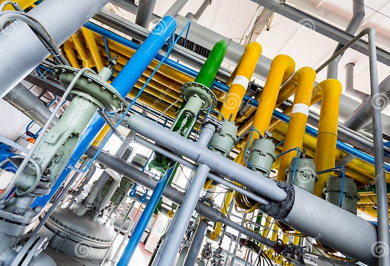 Oil refinery stock image. Image of petrochemical, inside - 47406727