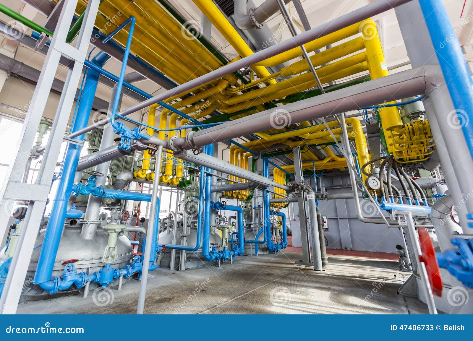 Oil refinery stock image. Image of angle, power, pipes - 47406733