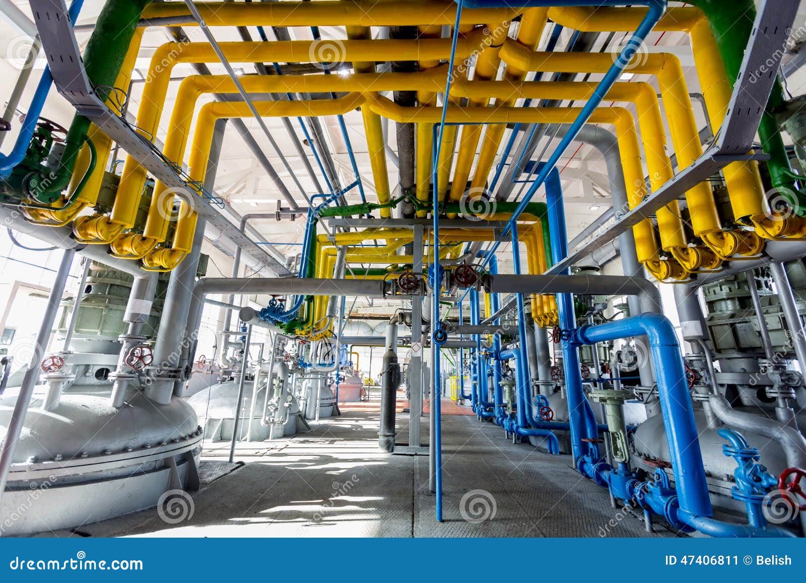 Oil refinery stock image. Image of petrochemical, metal - 47406811