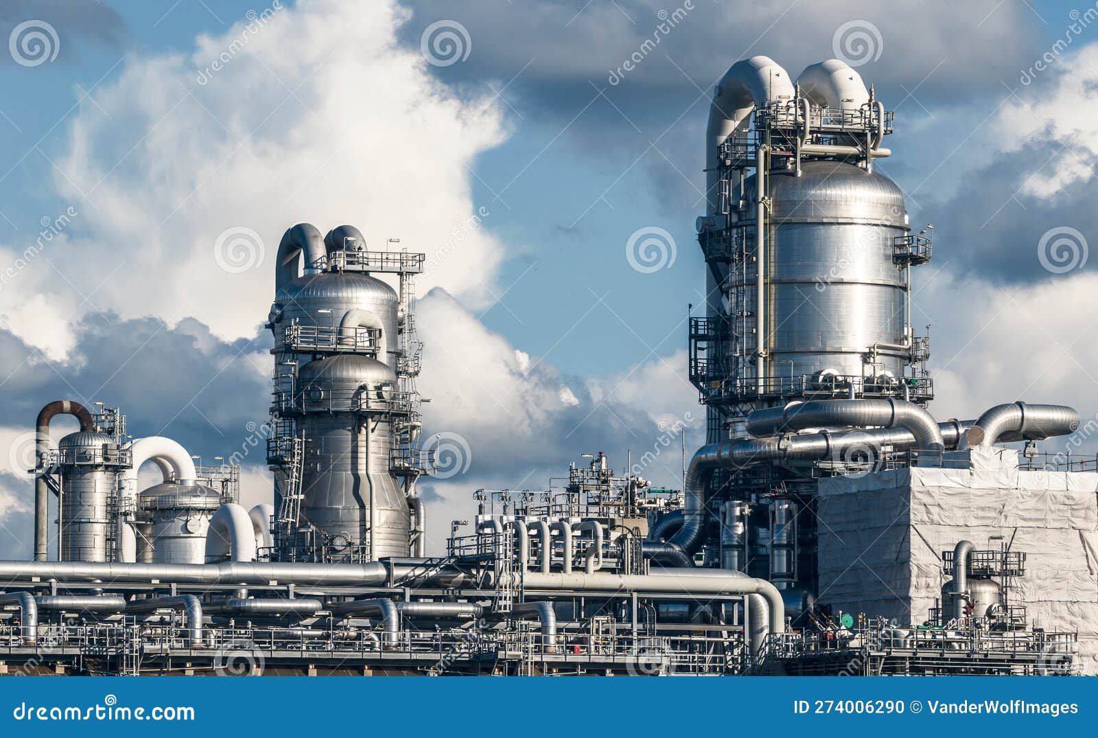 Oil Refinery Power Station Plant Stock Photo - Image of production ...