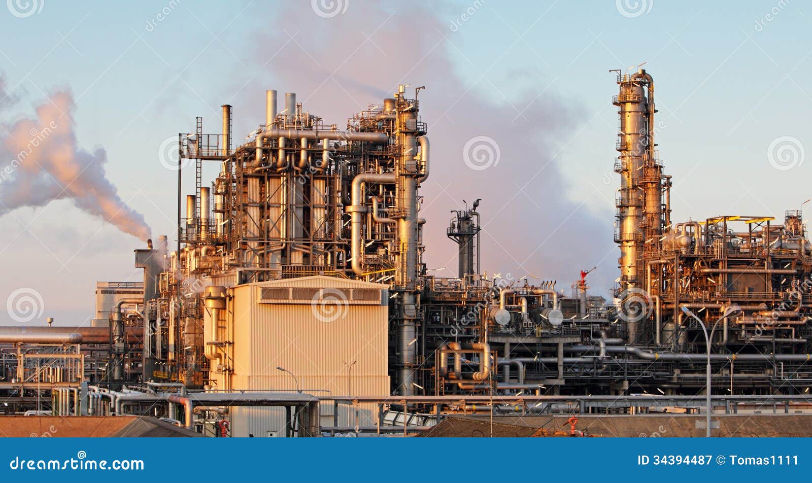 Oil refinery stock image. Image of industry, energy, exterior - 34394487