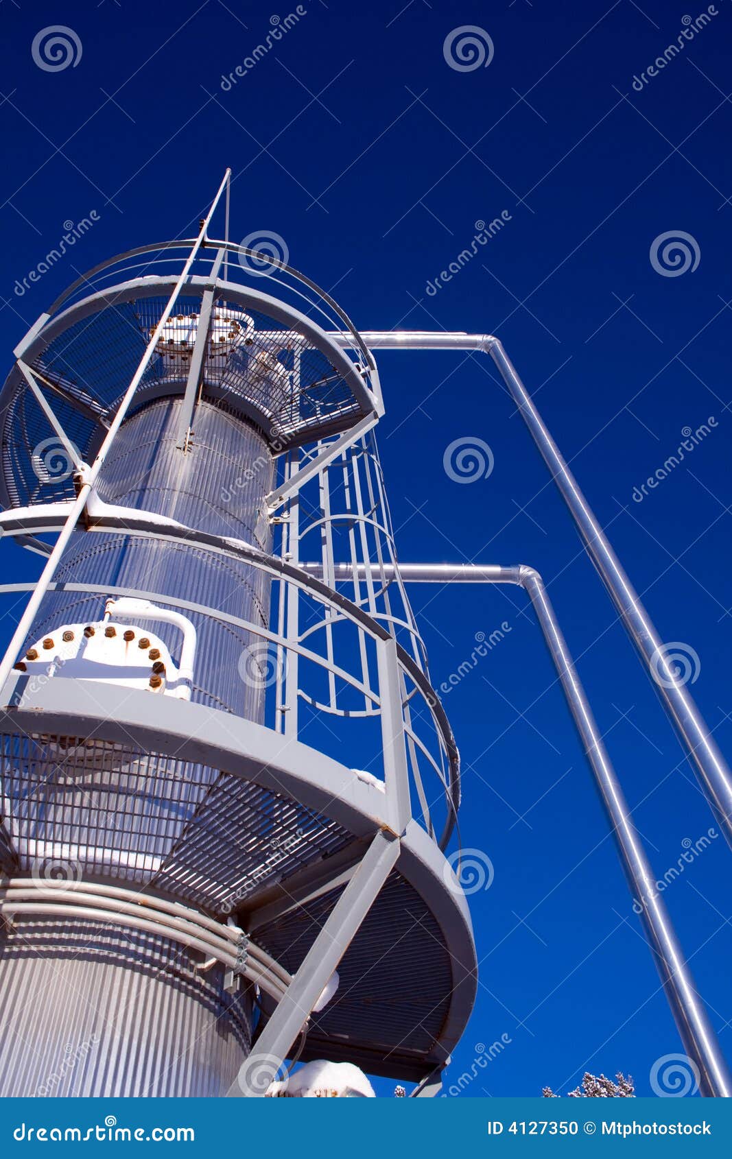 Oil refinery stack stock photo. Image of iron, calgary - 4127350