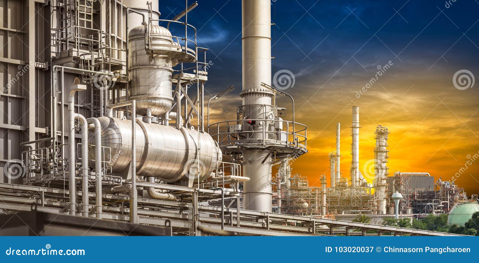 Oil refinery stock image. Image of architecture, refinery - 103020037