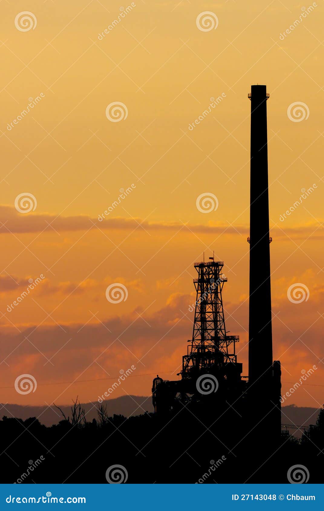 Oil refinery sunset stock photo. Image of industrial - 27143048