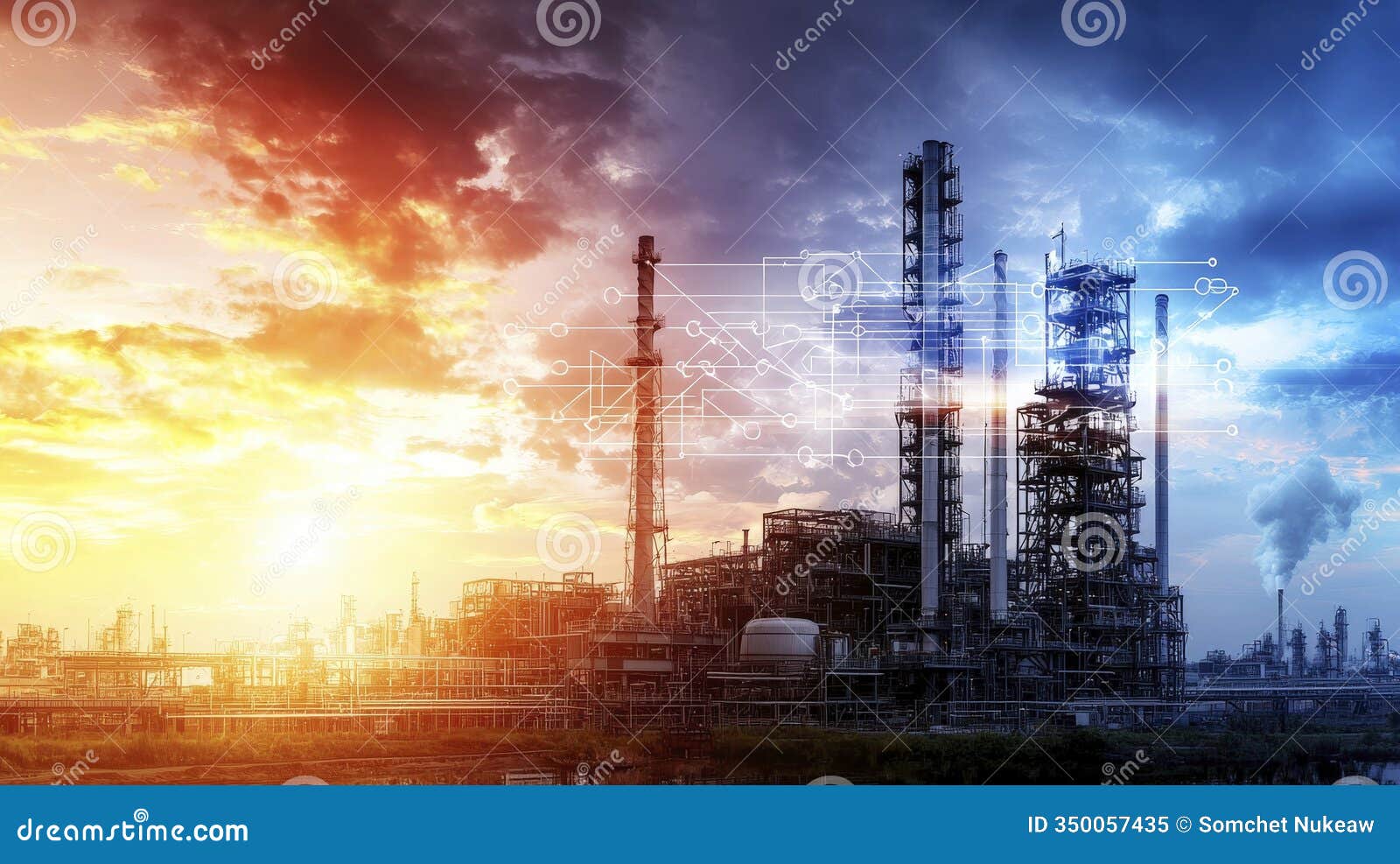 Oil Refinery Supply Chain Management Flowchart Aerial Infographic for ...
