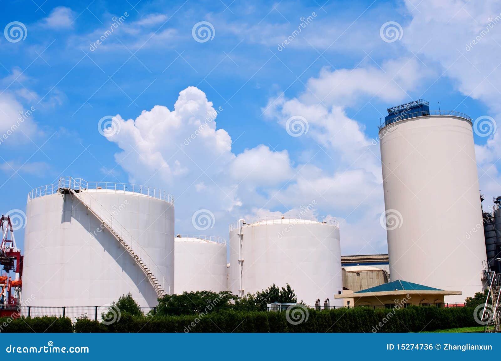 Oil Refinery Tanks stock photo. Image of industrial, distillate - 15274736