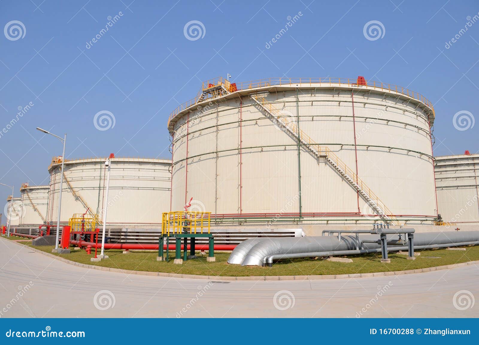 Oil Refinery Tanks stock photo. Image of production, hydrocarbon - 16700288