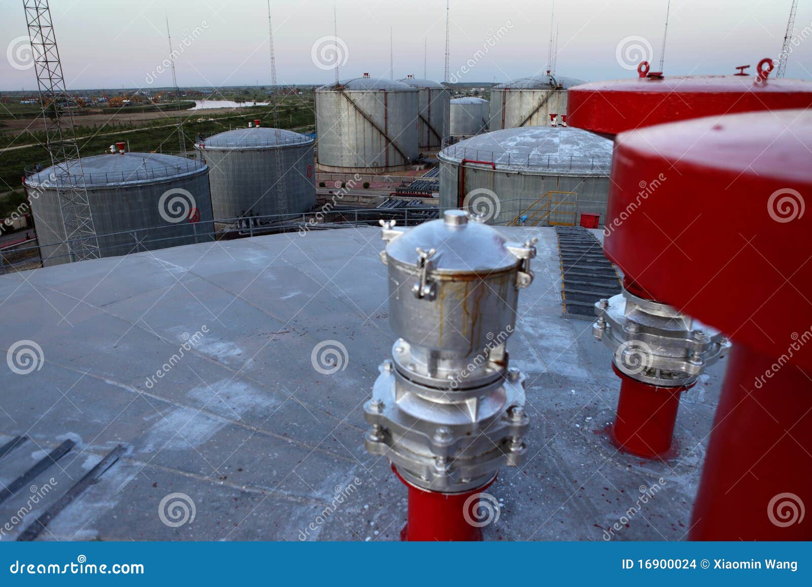 Oil Refinery Tanks stock photo. Image of corporation - 16900024