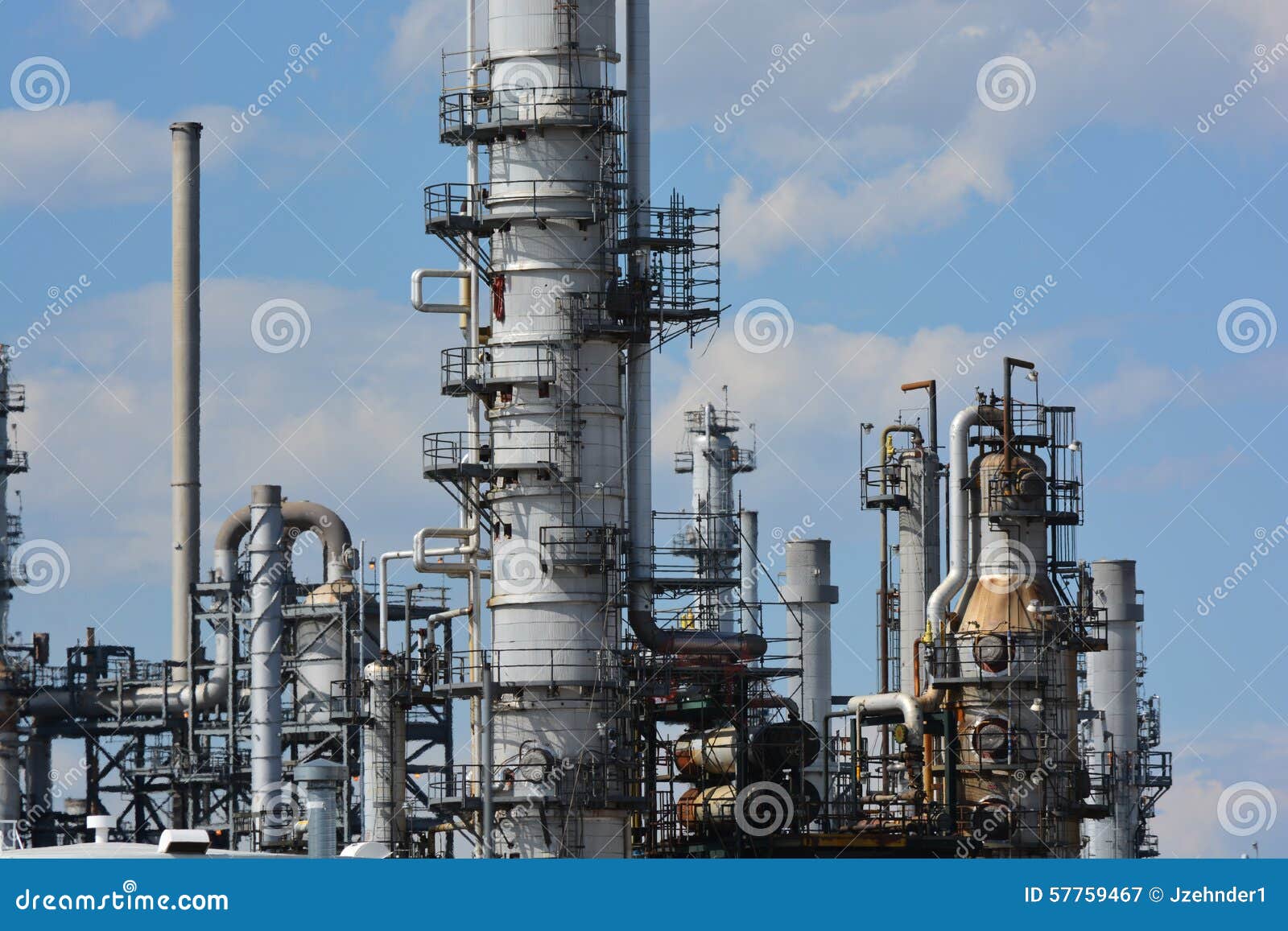 Oil Refinery Towers stock image. Image of brent, texas - 57759467
