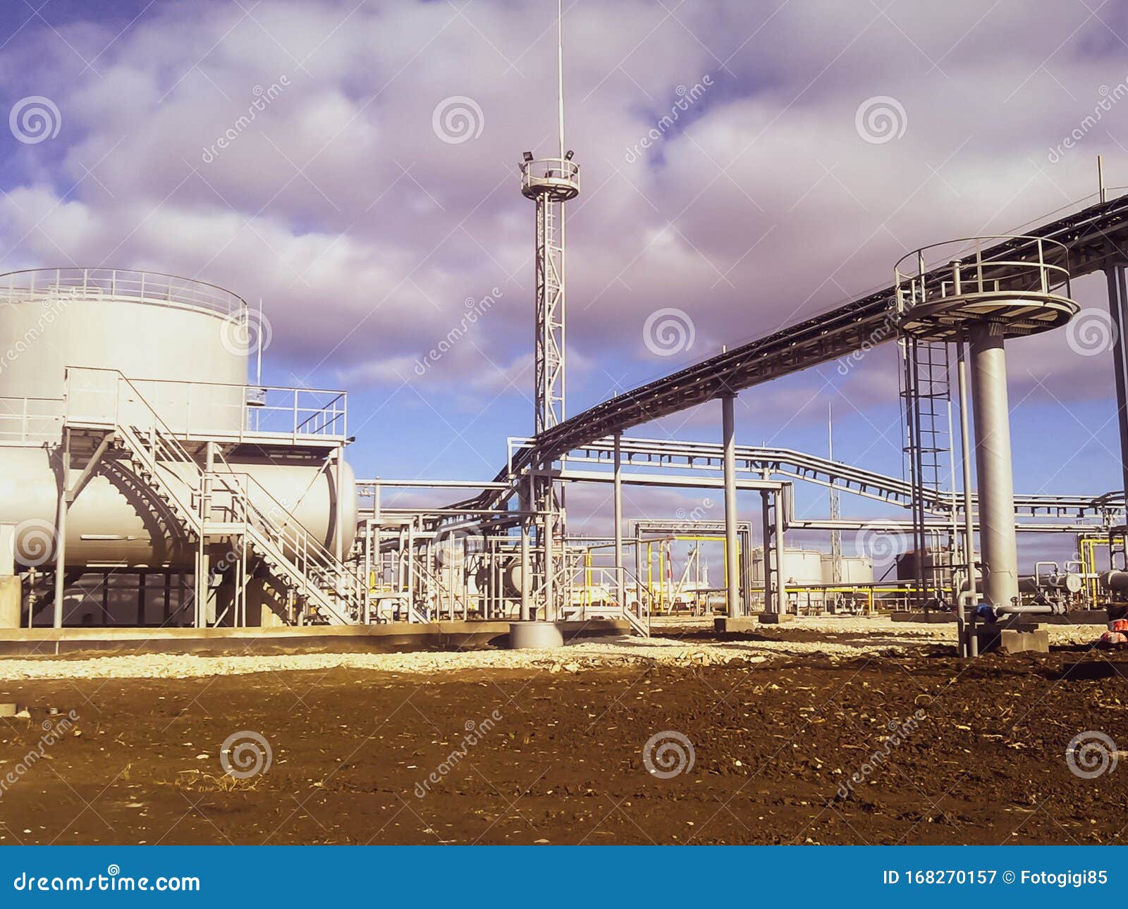 Oil Refinery Under Construction. the of Alkalinization of Gasoline ...