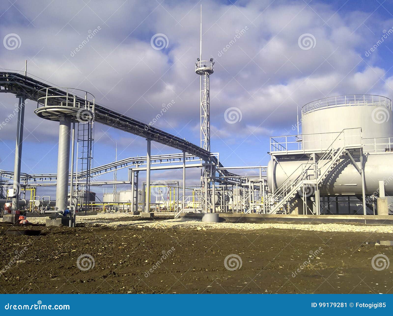 Oil Refinery Under Construction. the Capacity of Alkalinization of ...