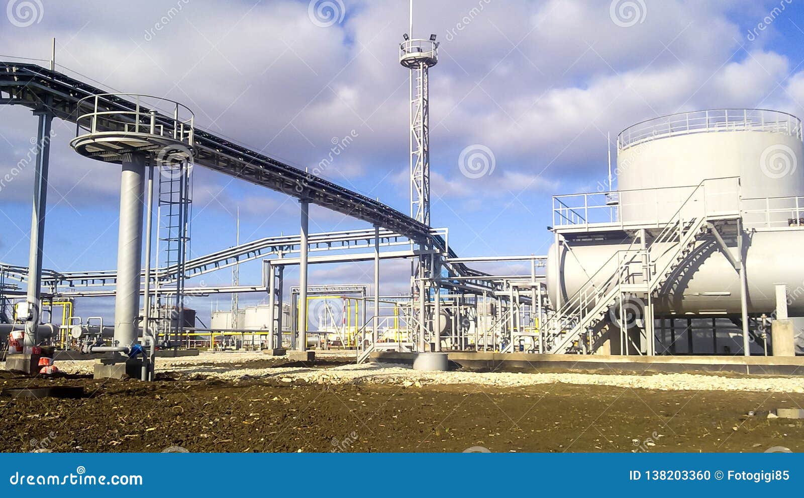 Oil Refinery Under Construction. the Capacity of Alkalinization of ...