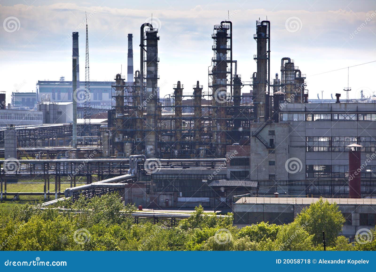 Oil Refining Chemical Factory Stock Photo - Image of storage, summer ...