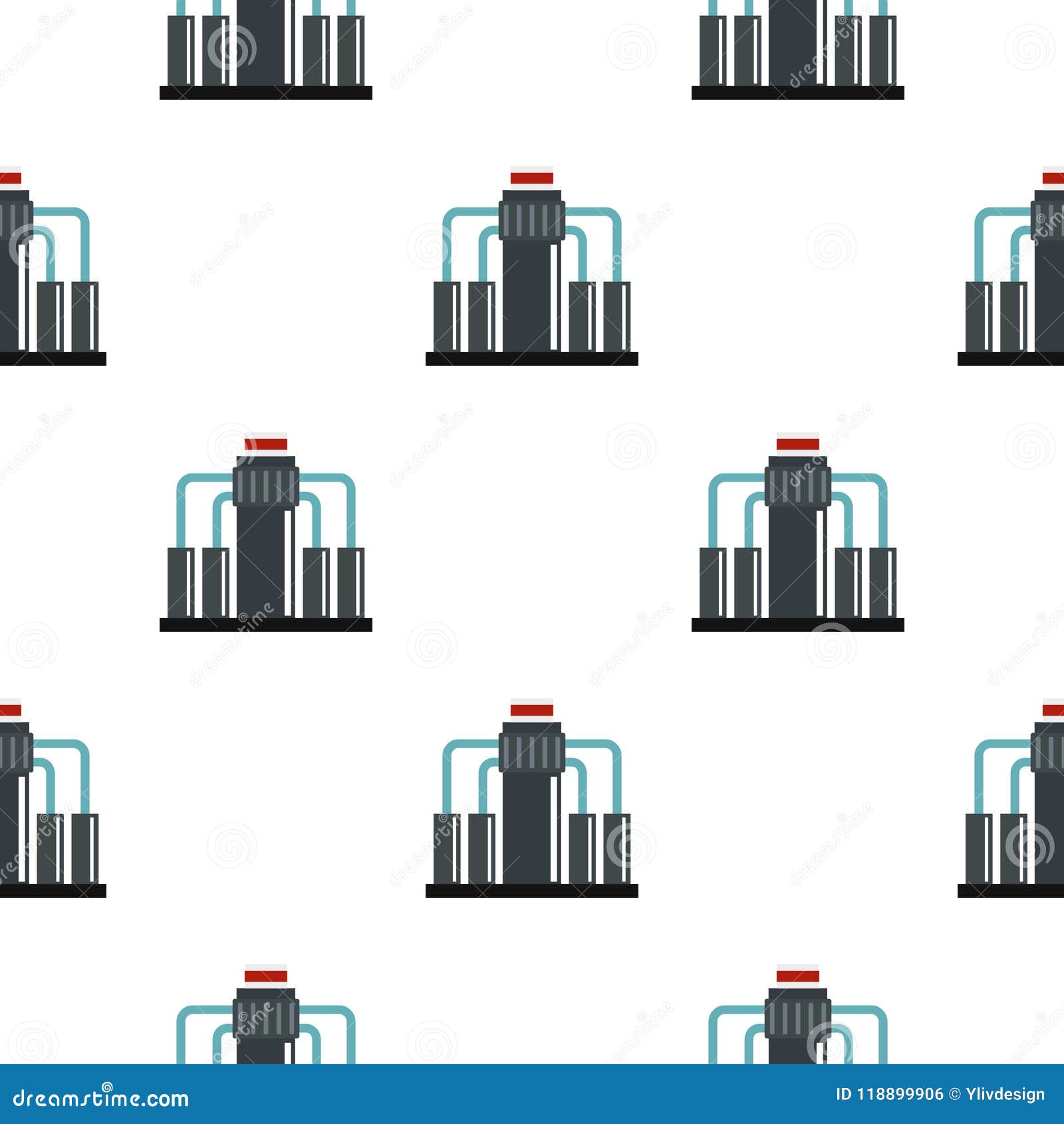 Oil refining pattern flat stock vector. Illustration of exploration ...