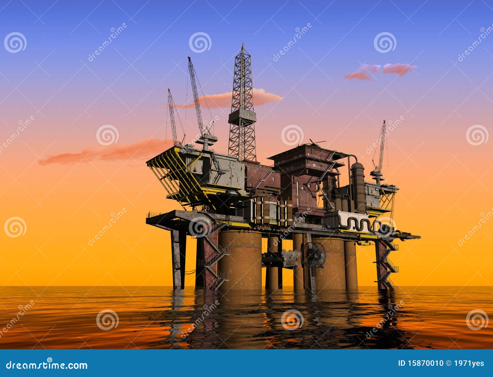 Oil Rig Royalty-Free Stock Image | CartoonDealer.com #15870010