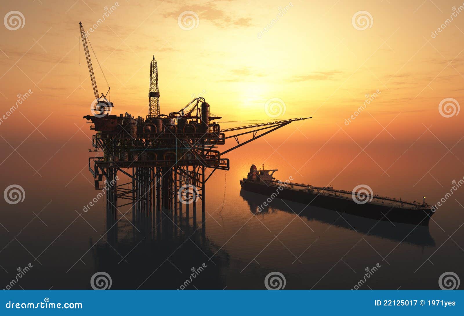 Oil Rig Royalty-Free Stock Photography | CartoonDealer.com #22125017