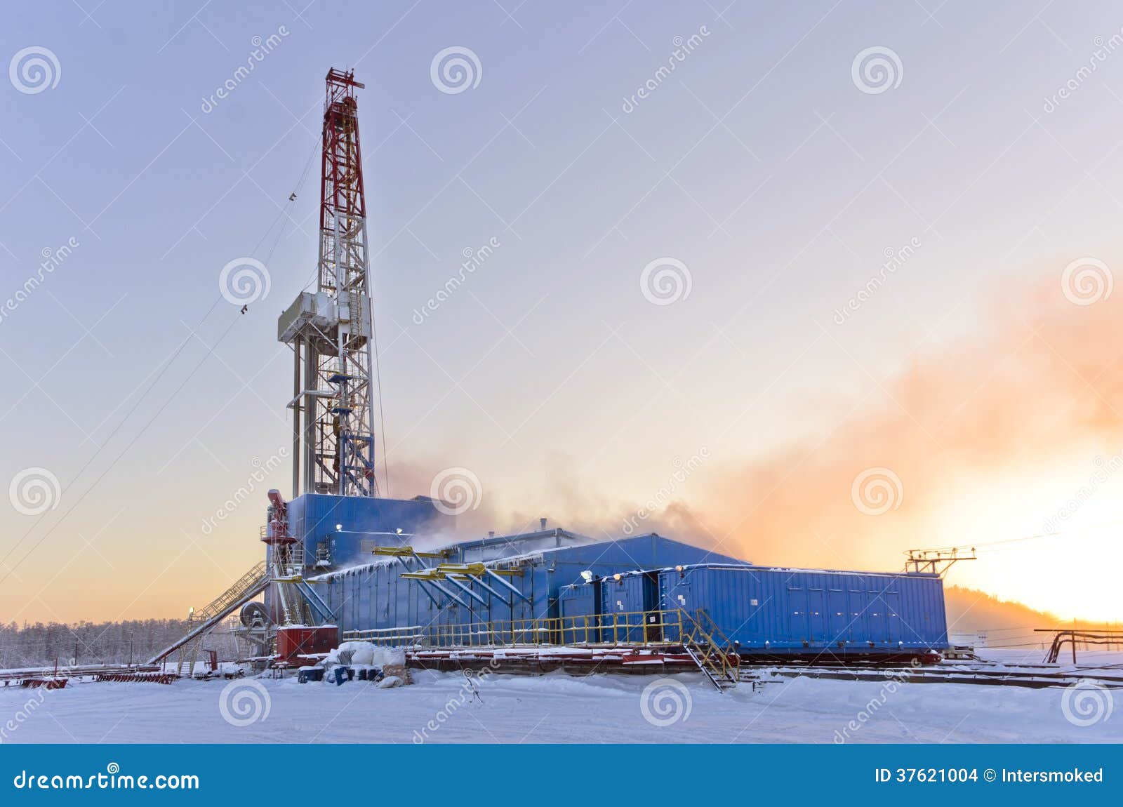 Drilling Pipes Stacked On The Drill Deck Of An Offshore Platform ...
