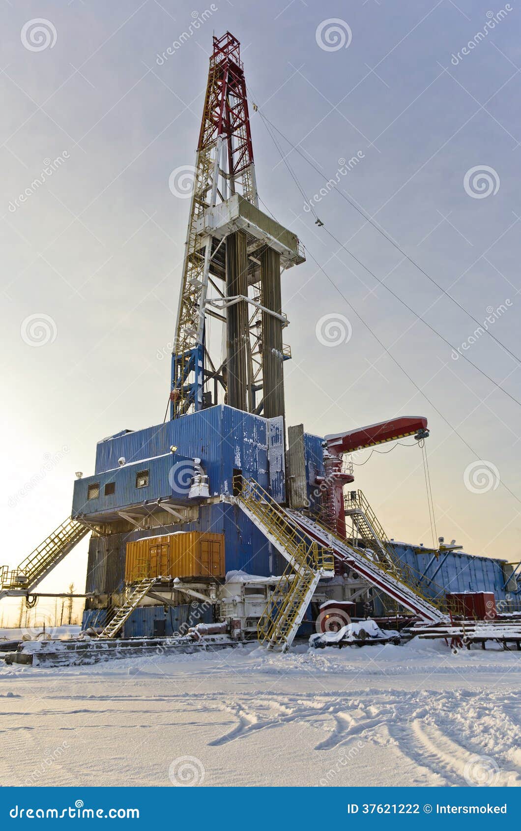 Drilling Pipes Stacked On The Drill Deck Of An Offshore Platform ...
