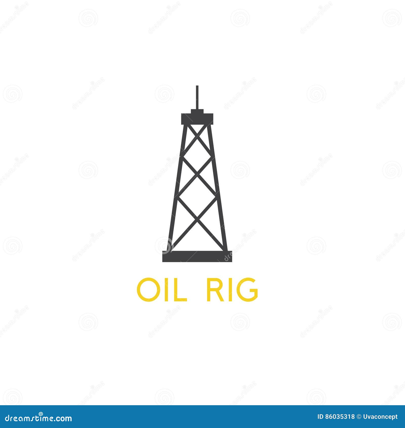 Oil Rig Abstract Simple Vector Design Stock Vector - Illustration of ...