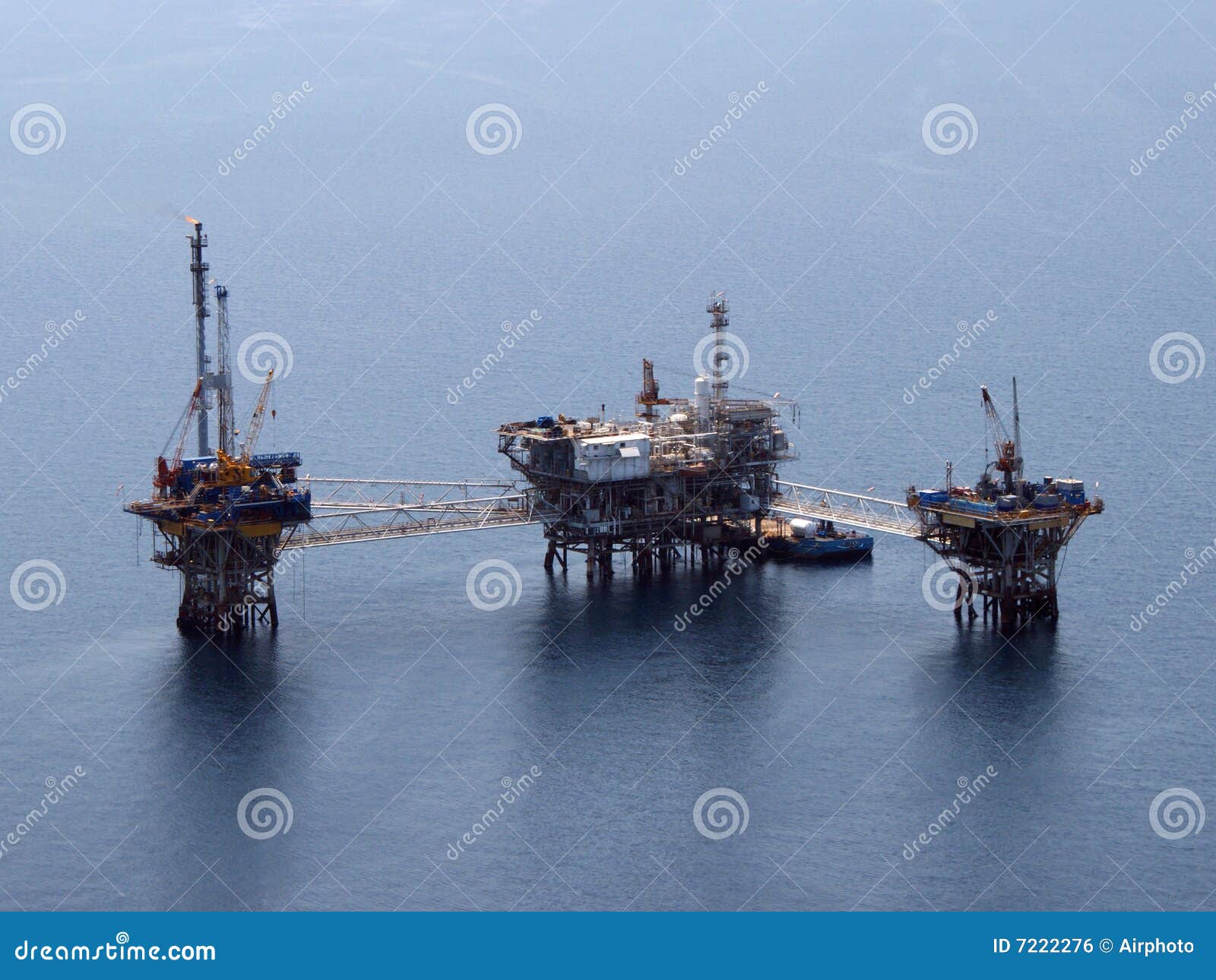 Oil rig aerial stock photo. Image of oilrig, crude, pumping - 7222276