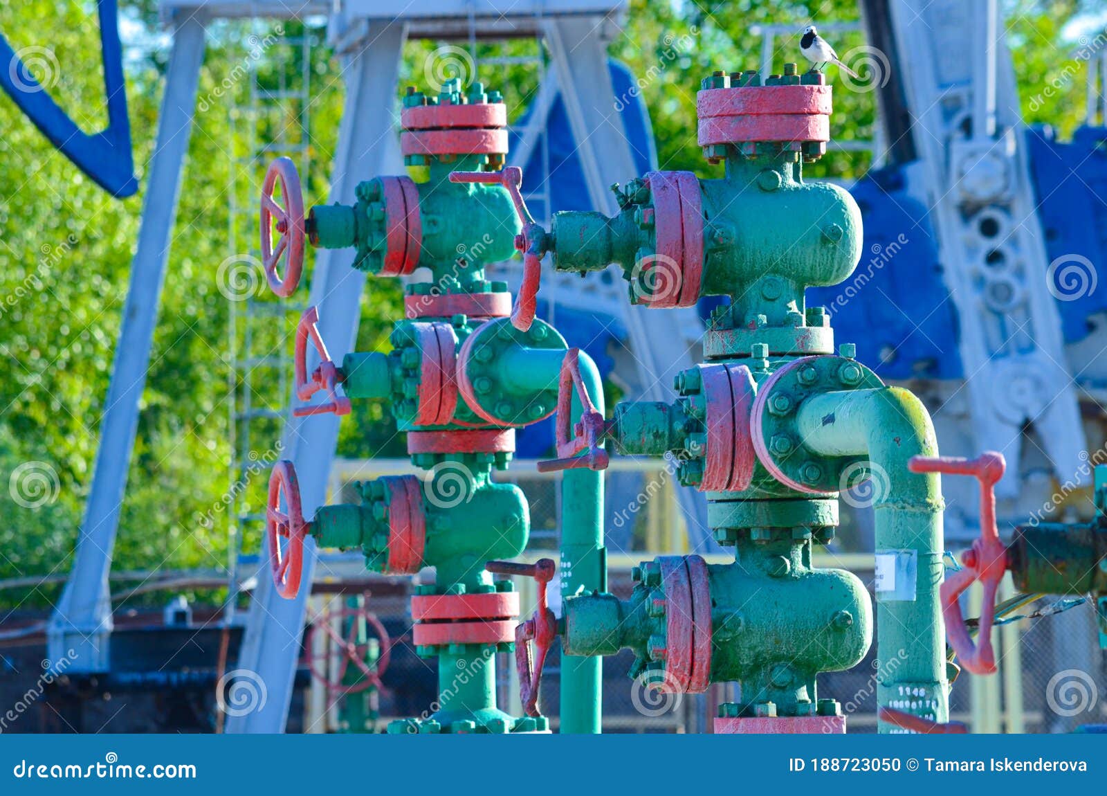 Oil Rig Details for Oil Pumping Stock Photo - Image of automatic ...
