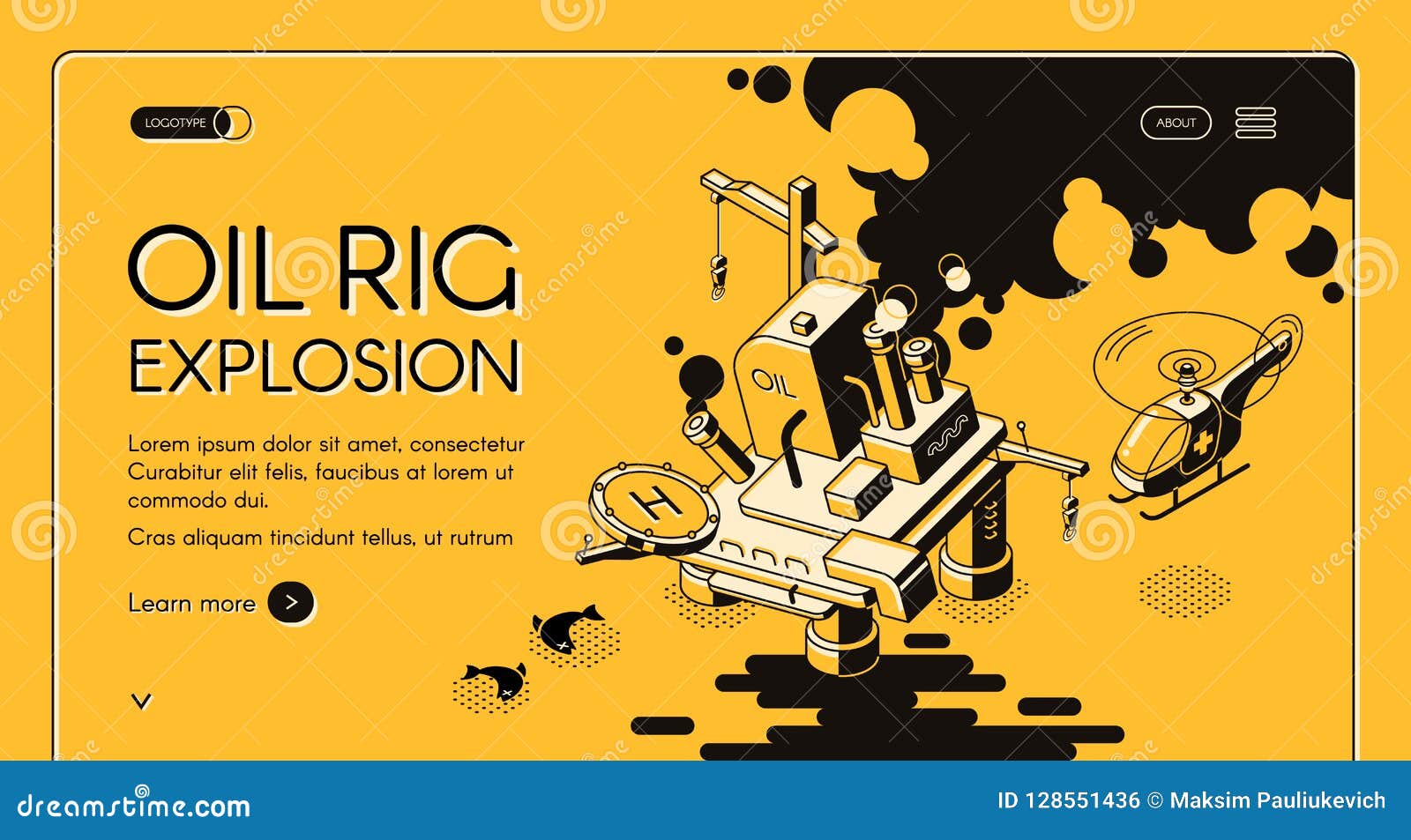 Oil Rig Explosion Isometric Vector Web Banner Stock Vector ... Oil Rig Explosion Isometric Vector Web Banner Stock Vector ...