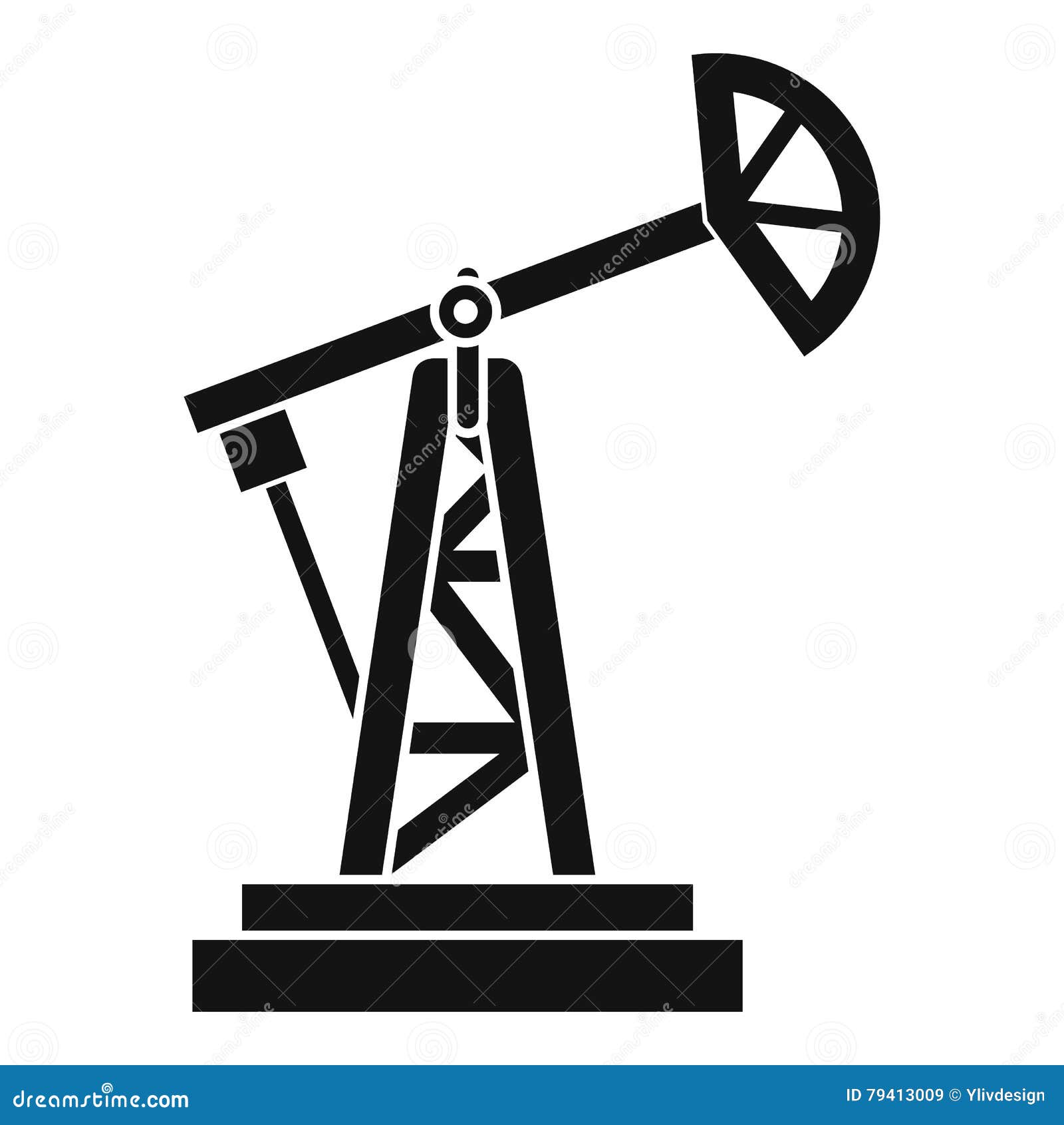 Oil rig icon, simple style stock vector. Illustration of environment ...