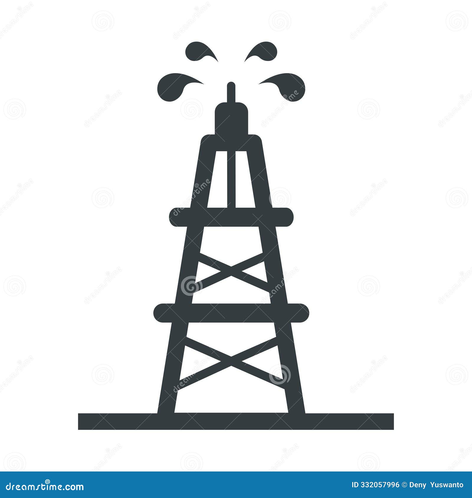 Oil Rig Icon Vector Design Template Stock Illustration - Illustration ...