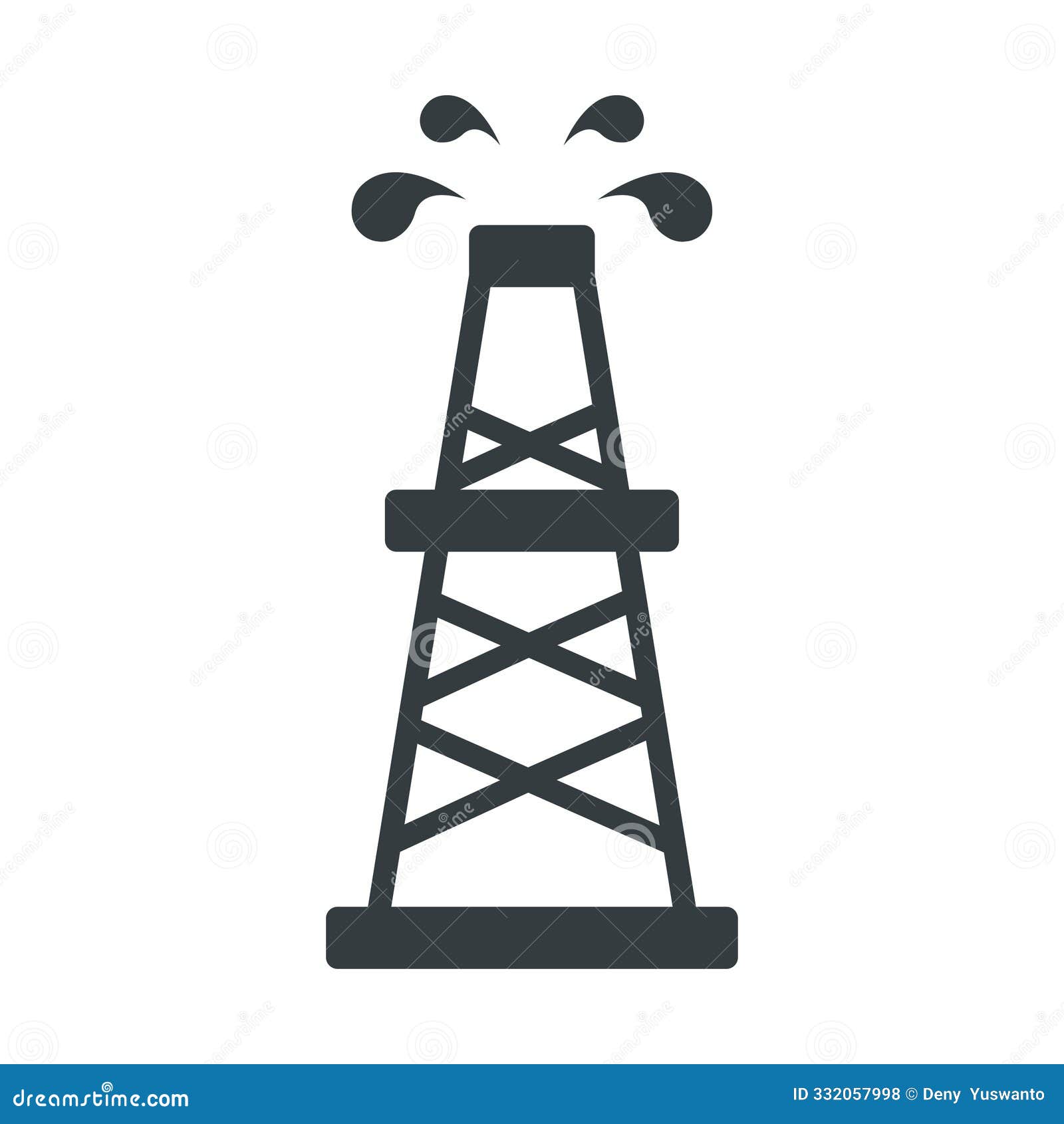 Oil Rig Icon Vector Design Template Stock Illustration - Illustration ...